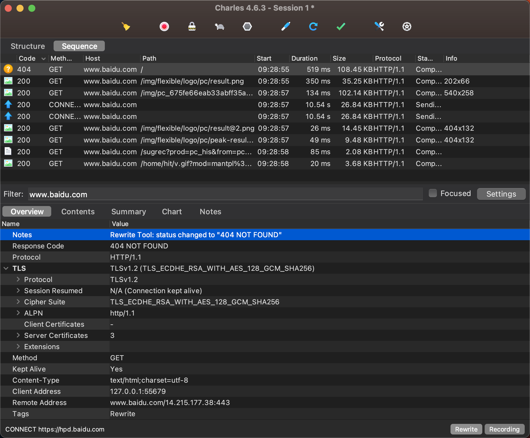 使用 Charles 修改响应状态码 | K8sCat